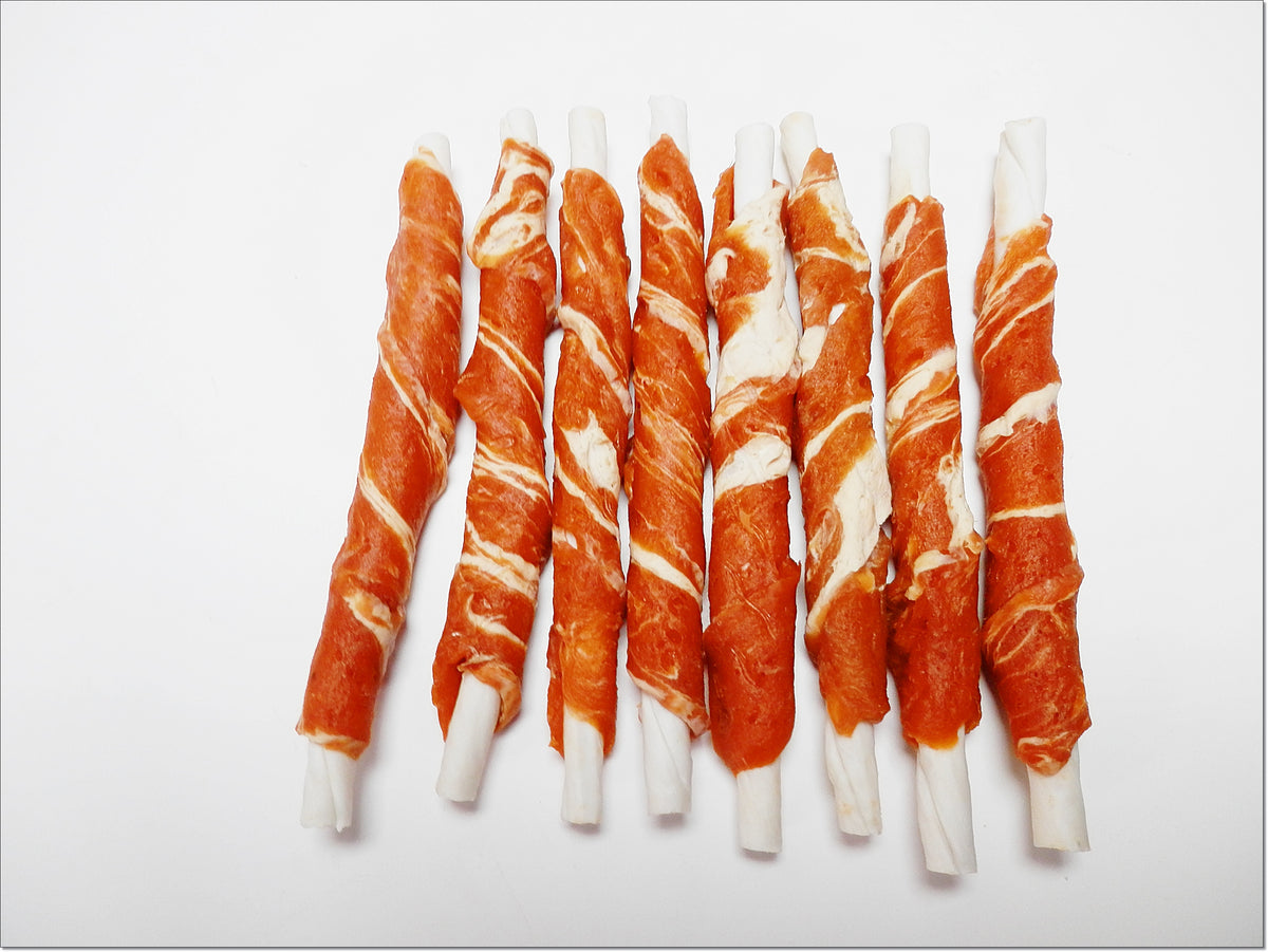 A007 Rawhide Sticks wrapped with Salmon&Cod Meat – DriedDogTreats-Trade